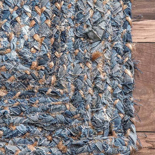 Denim Braided Rug - Etsy