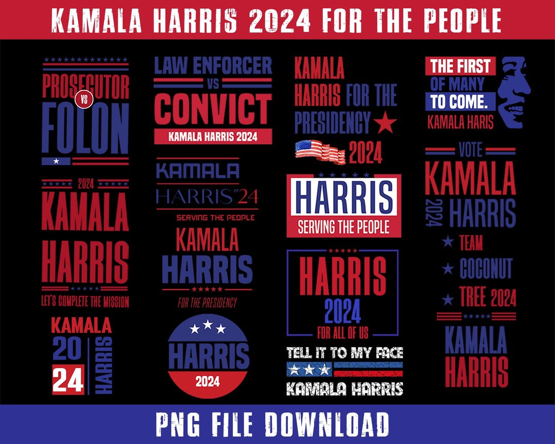 Kamala Harris 2024 Election Shirt Png Bundles,vice President Female ...