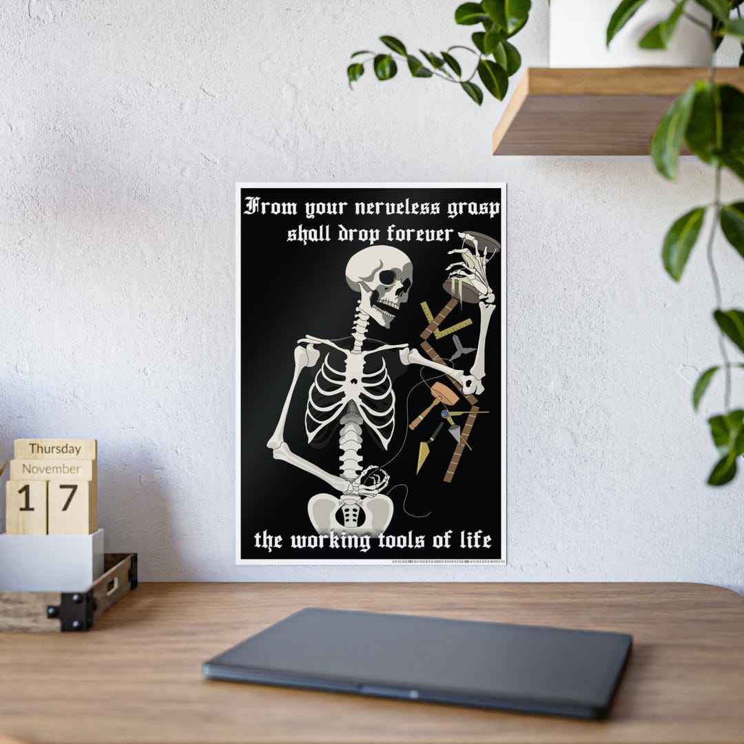 Masonic Working Tools Skeleton - Poster - Etsy