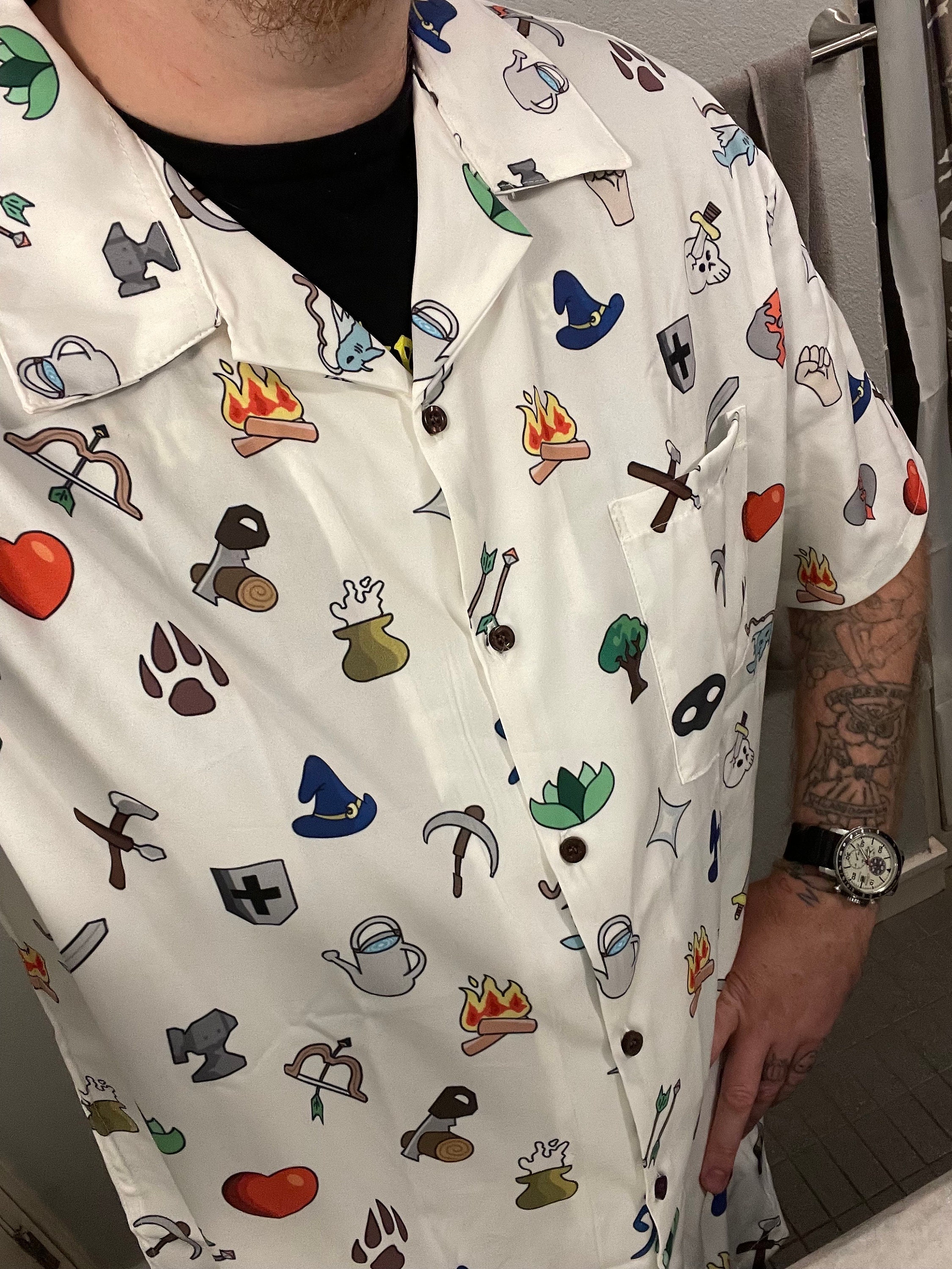 Runescape Skills Print - Hawaiian Shirt - Etsy