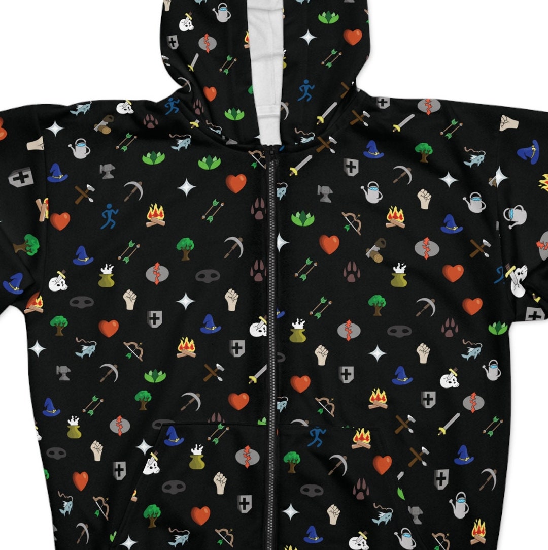 Runescape Skills Print - Zip Hoodie - Etsy