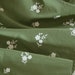 Green Floral Linen Fabric, Embroidered Fabric, Daisy Fabric, Flower ...