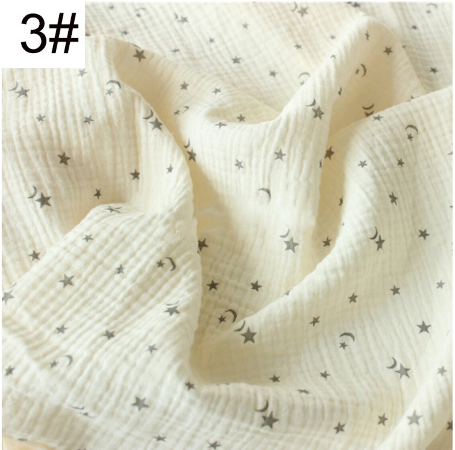 Double Cotton Gauze Fabric, Star Moon 100% Cotton Gauze, Double Cotton ...
