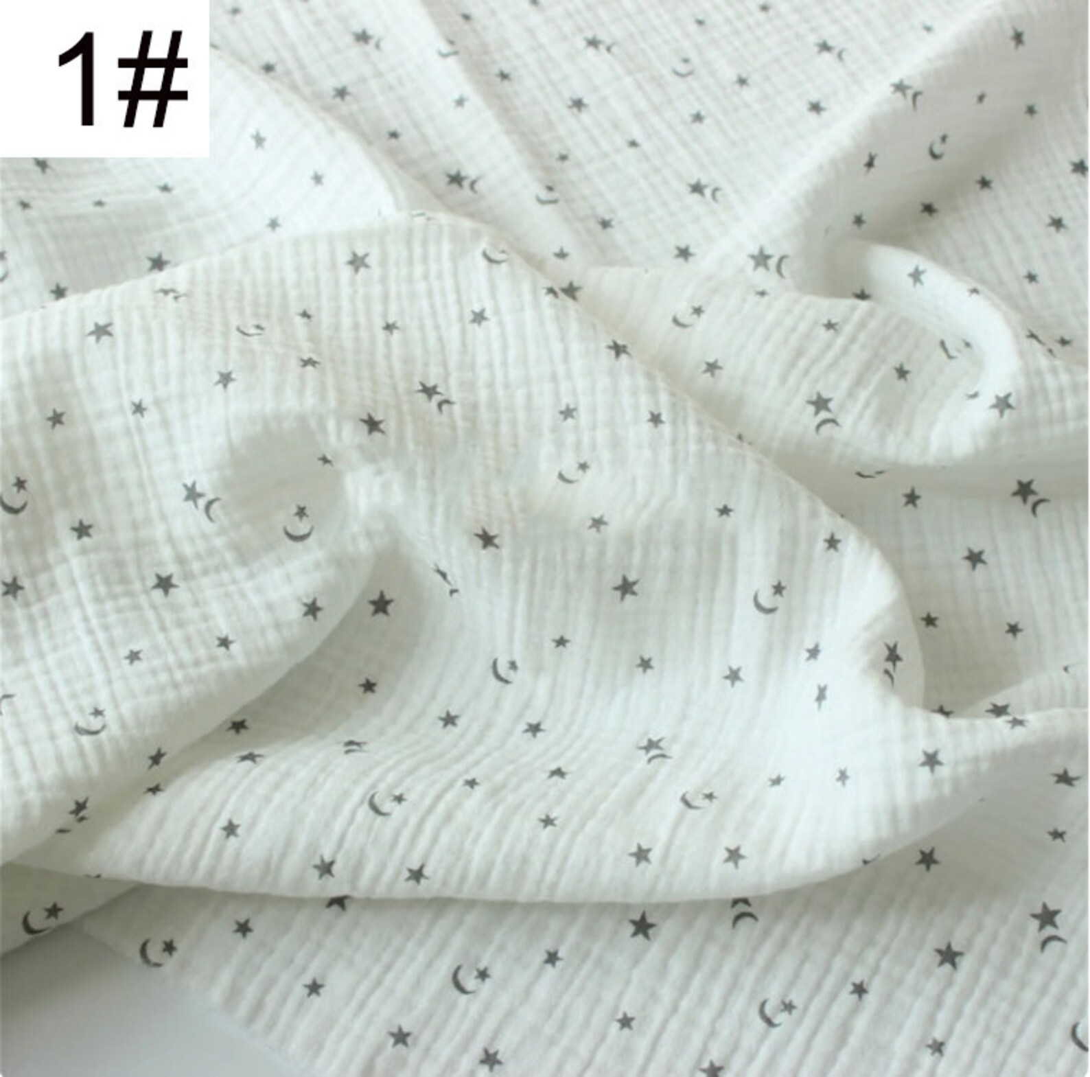 Double Cotton Gauze Fabric, Star Moon 100% Cotton Gauze, Double Cotton ...