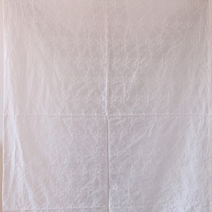 White Lace Floral Fabric, Wedding Fabric, Floral Embroidered Fabric ...