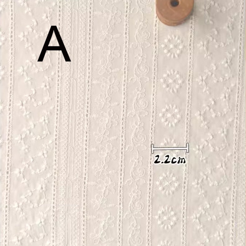 Floral Cotton Embroidered Fabric, Flower Fabric, Cotton Fabric ...
