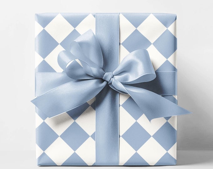 Wrapping Paper Brown Blue Floral Gift Wrap Spring Wrap Illustration ...