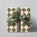 Green & Pink Checkered Wrapping Paper Roll, Boho Gift Wrapping, Pink ...