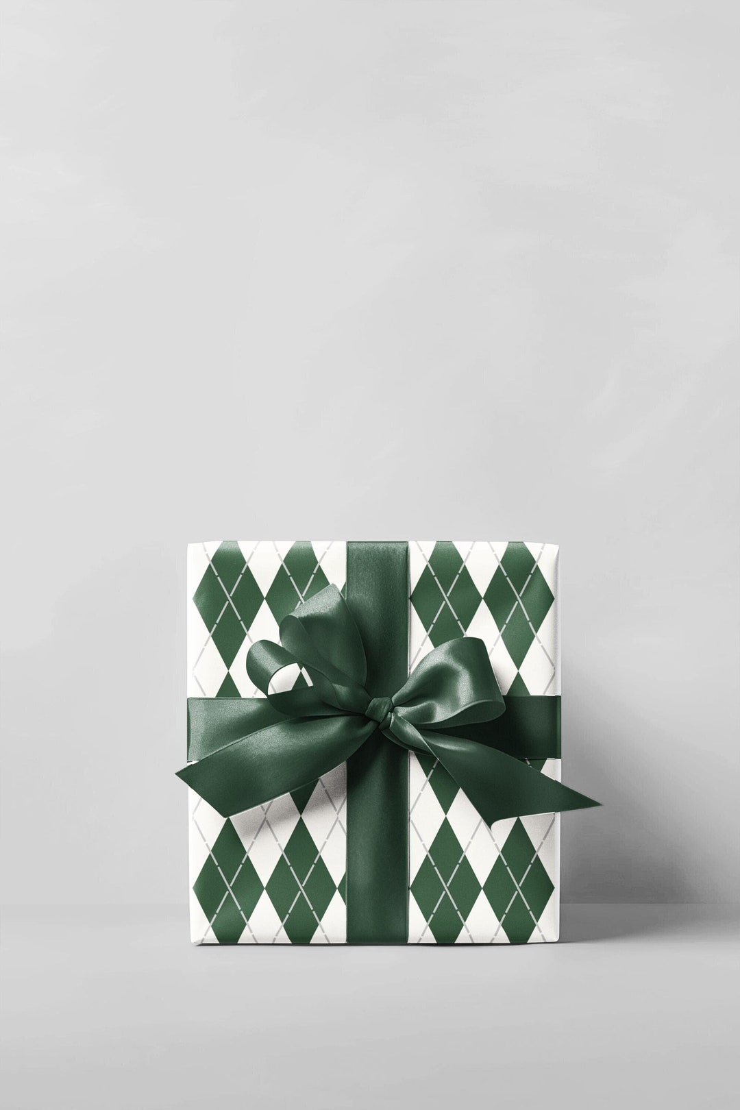 Green Argyle Wrapping Paper Roll - Etsy