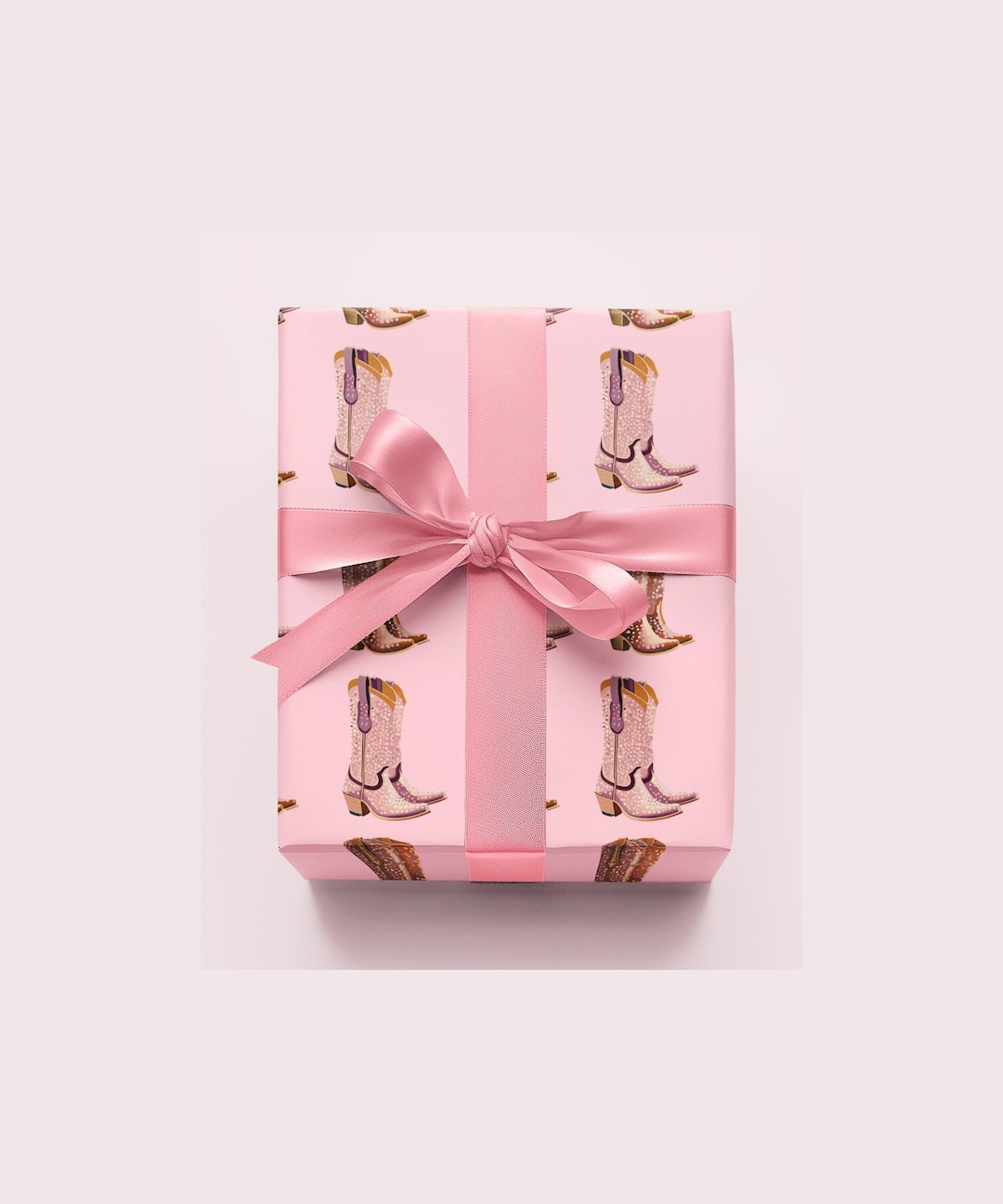 Cowgirl Boot Wrapping Paper, Preppy Wrapping Paper Roll, Pink Christmas ...