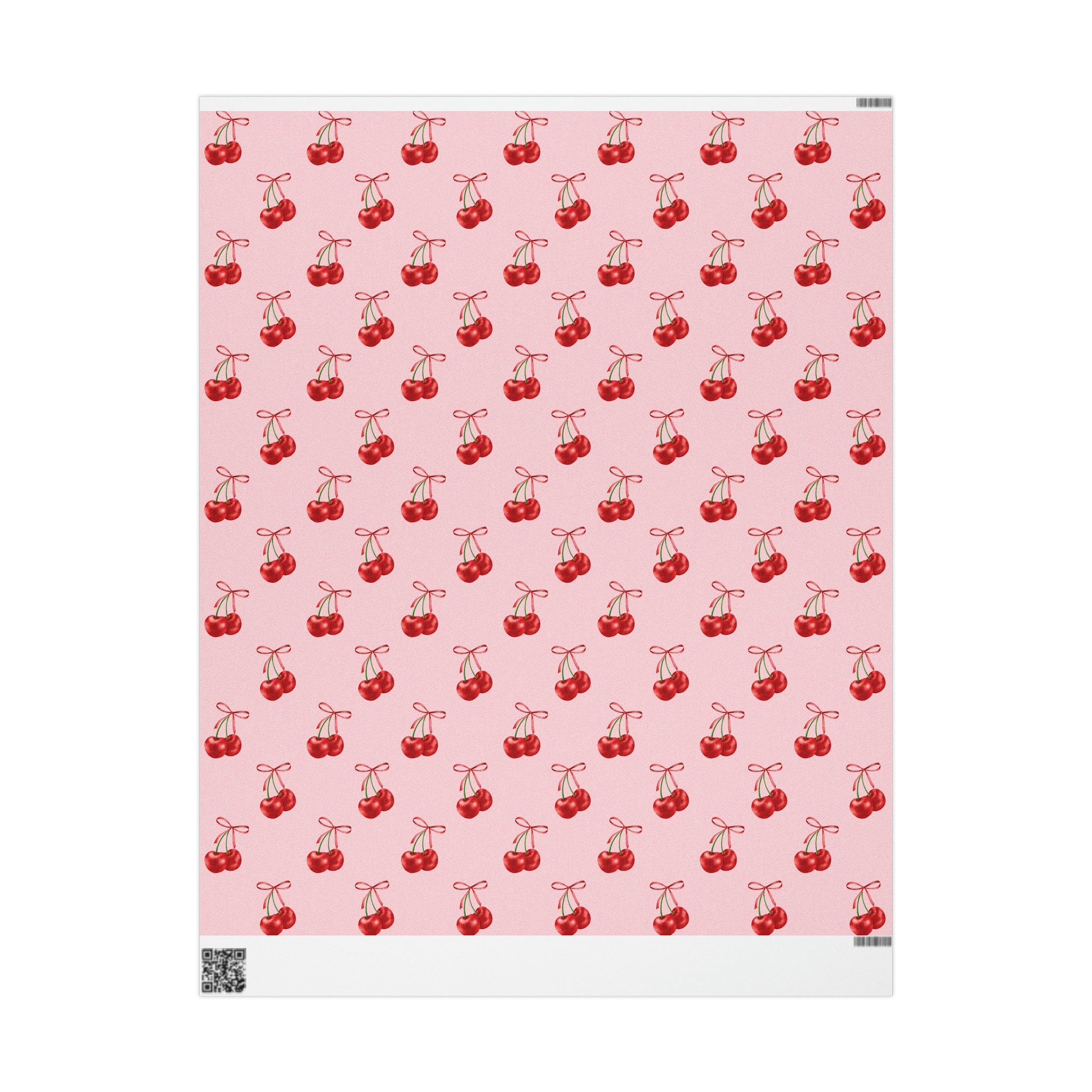Cherries and Bows Wrapping Paper - Etsy