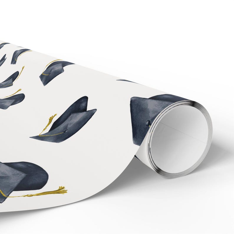 Graduation Cap Wrapping Paper Roll, Illustrated Gift Wrap - Etsy