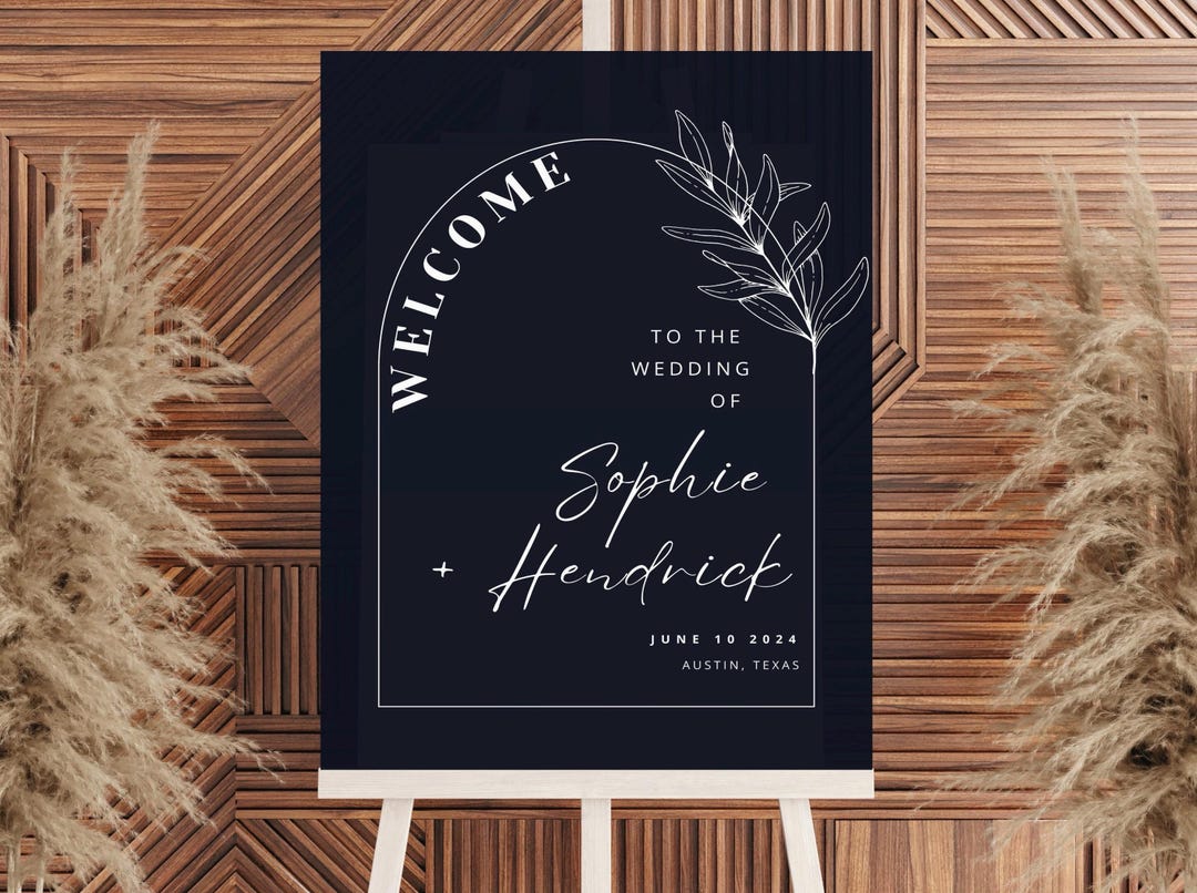 Welcome Wedding Sign, Wedding Entrance Sign, Wedding Sign, Arch Wedding ...