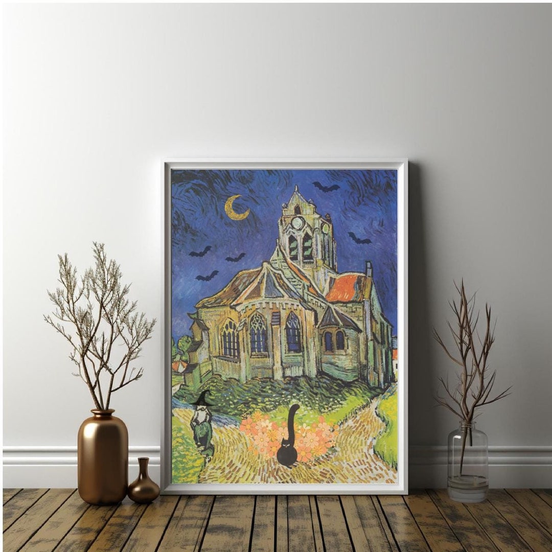 Van Gogh Halloween Wall Art Poster, Halloween Home Decorator Art ...
