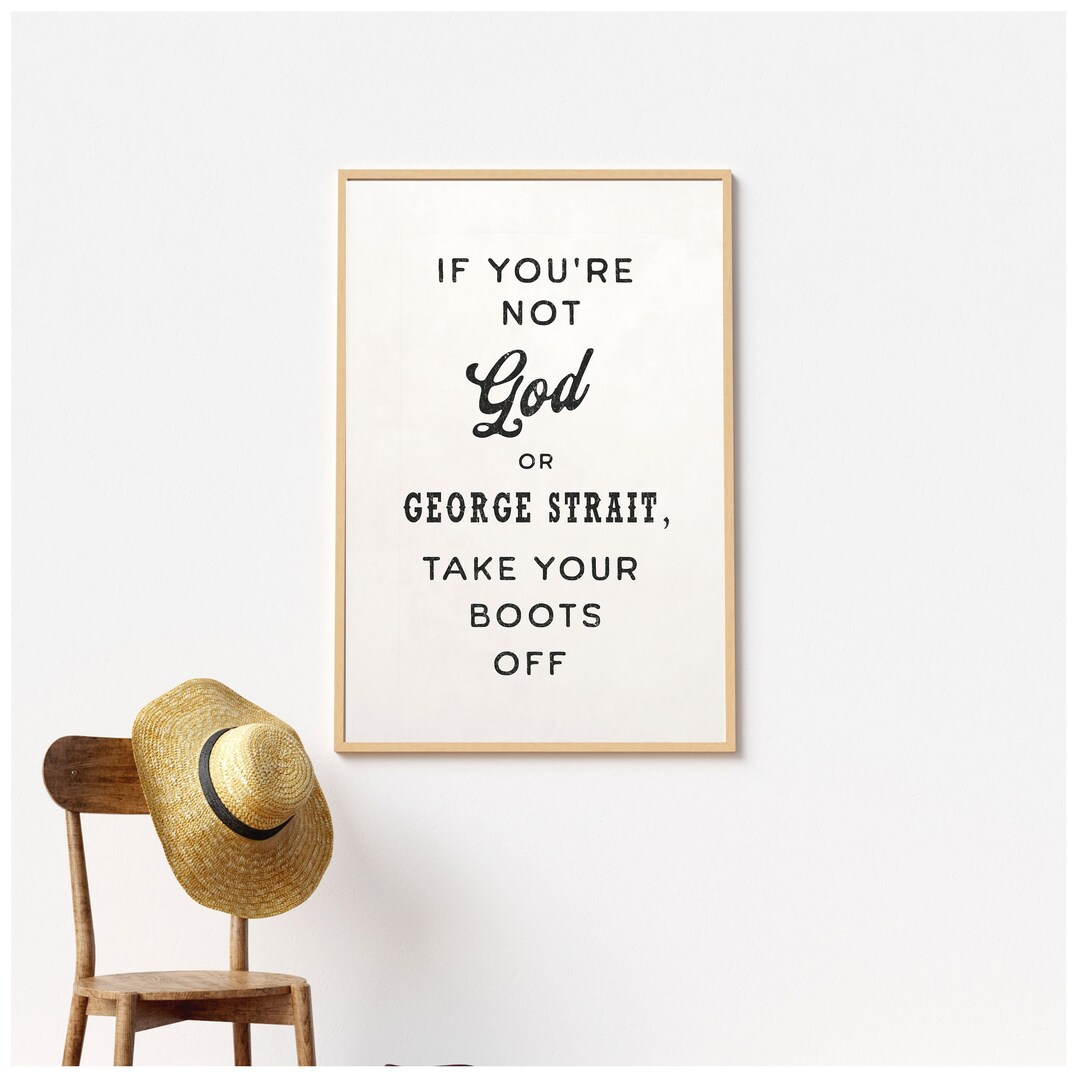 Take Your Boots off Wall Poster Print, Shoes off Door Sign, Country ...