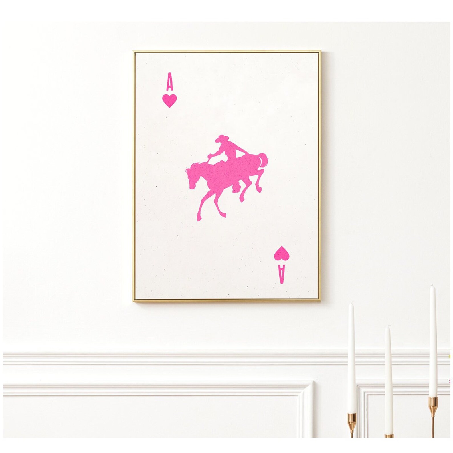 Retro Western Ace Card Poster Wall Art, Cowgirl Wall Art Preppy, Ace ...