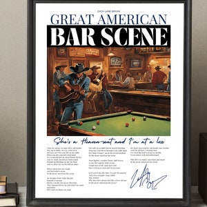 Digital Print Great American Bar Scene - Etsy