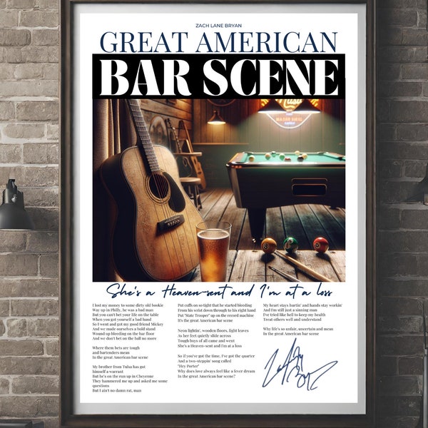 American Bar Scene Prints - Etsy