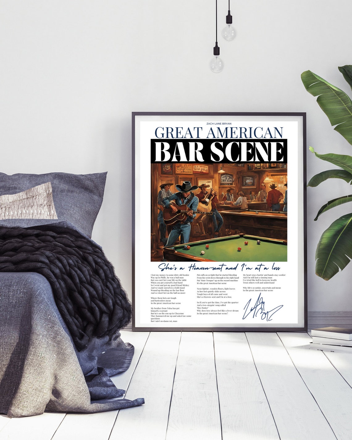 Digital Print Great American Bar Scene - Etsy
