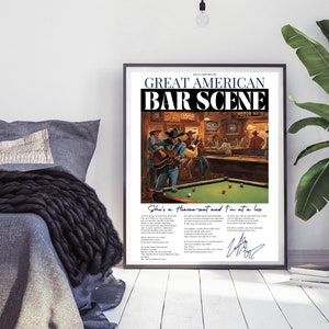 Digital Print Great American Bar Scene - Etsy