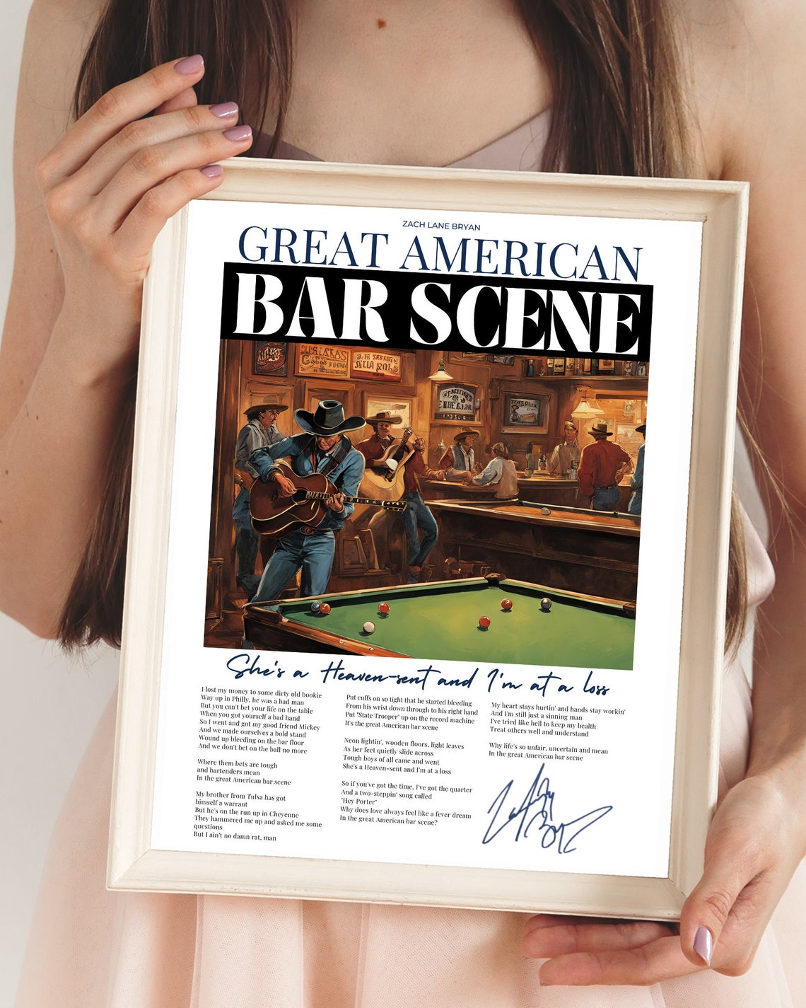 Digital Print Great American Bar Scene - Etsy