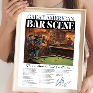 Digital Print Great American Bar Scene - Etsy