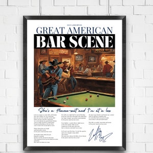 Digital Print Great American Bar Scene - Etsy