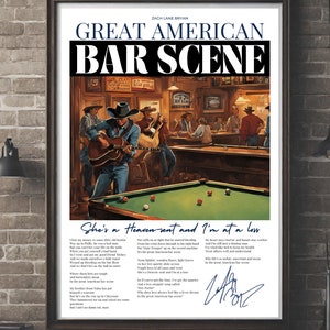 Digital Print Great American Bar Scene - Etsy