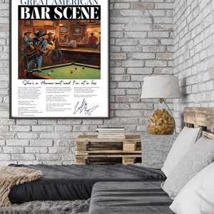 Digital Print Great American Bar Scene - Etsy