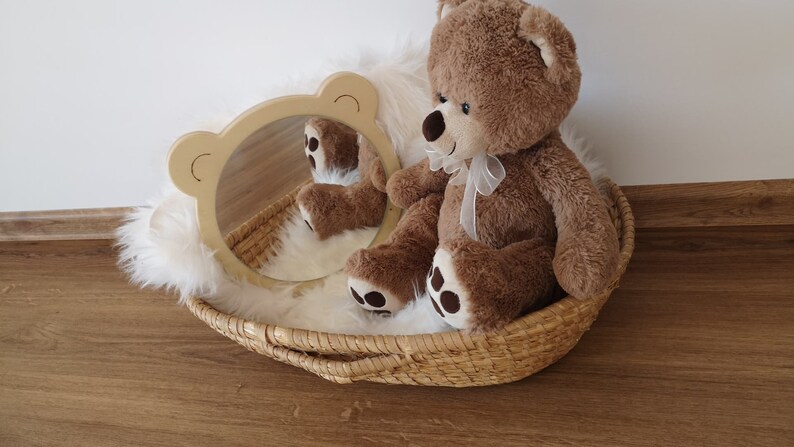 BEAR Wooden Kids Mirror - Etsy