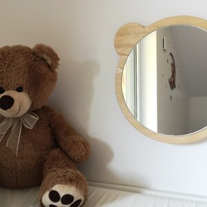 BEAR Wooden Kids Mirror - Etsy