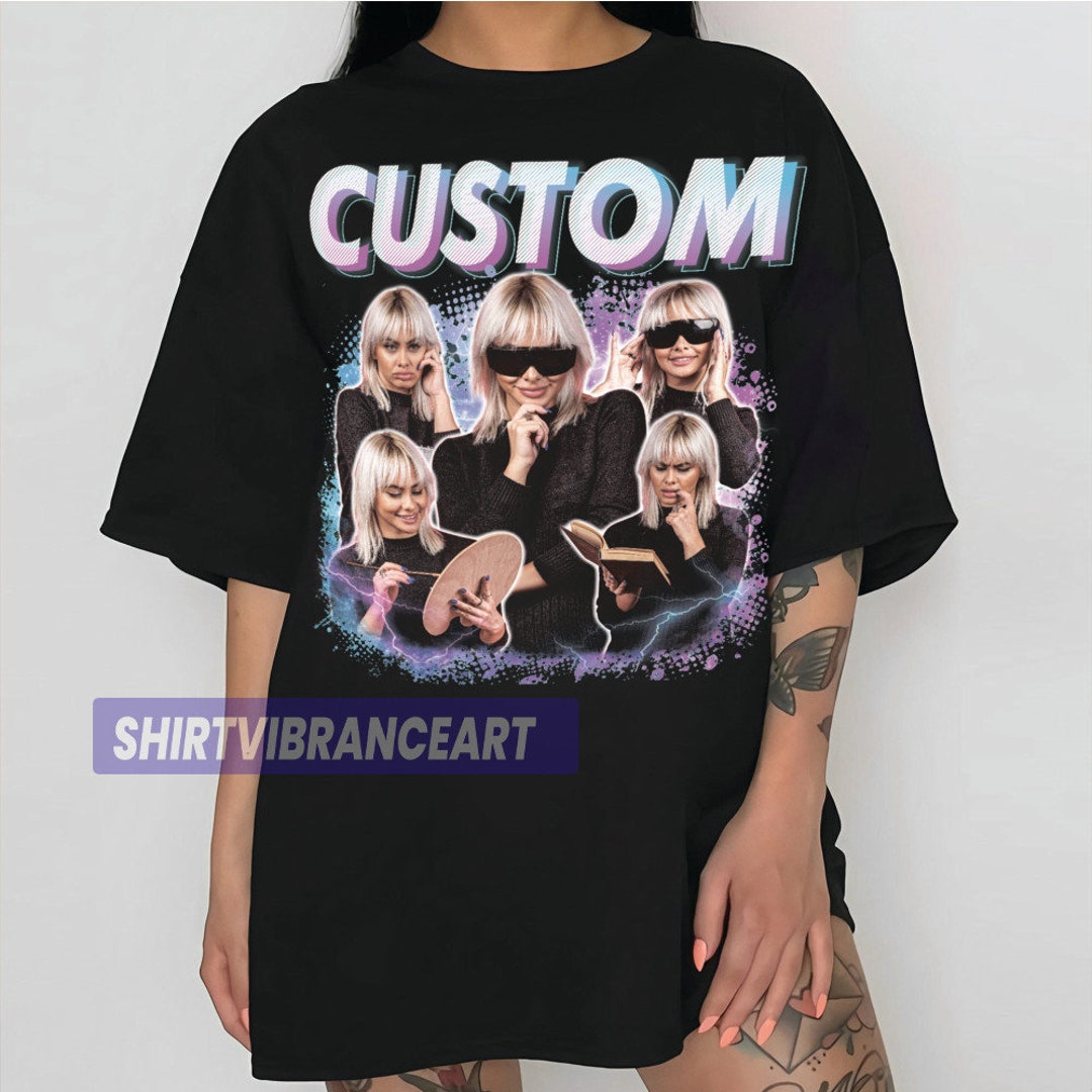 Custom Bootleg Rap Tee, Custom Photo Vintage Graphic 90s Tshirt, Custom ...