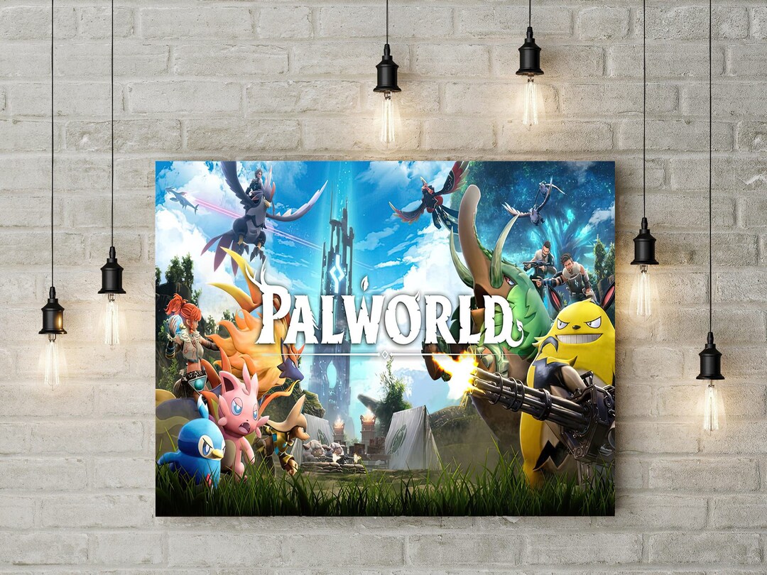 Palworld Poster Chikipi Grizzbolt Poster Palworld Video Game Poster ...