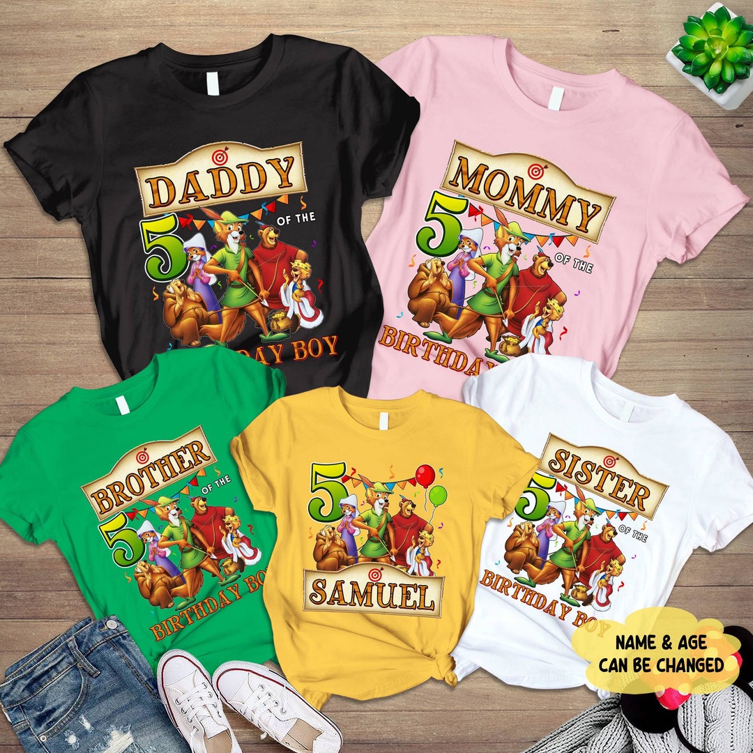 Personalized Robin Hood Family Birthday Shirt Robin Hood - Etsy