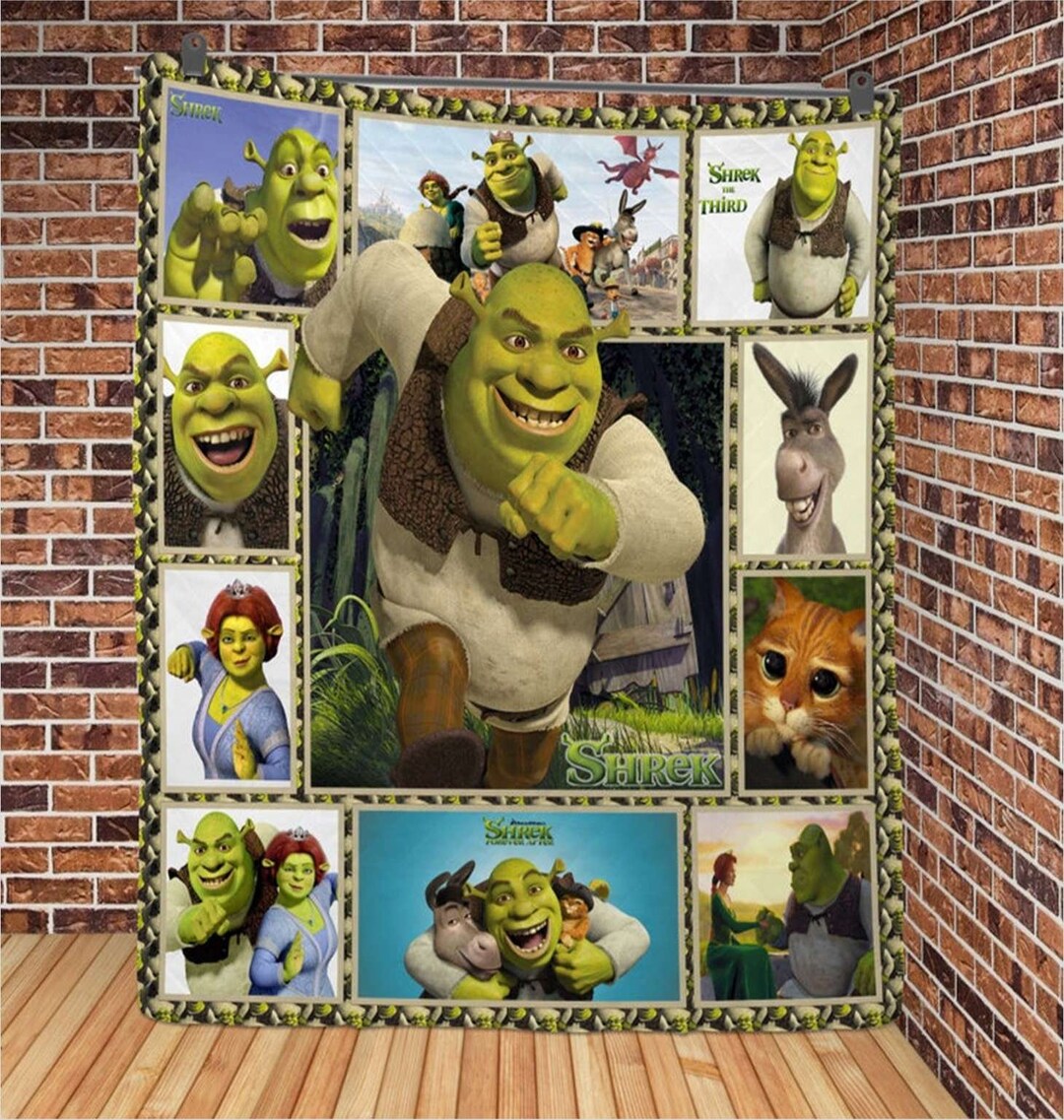 Shrek Shrek Lover Cartoon Fan Quilt Blanket - Etsy