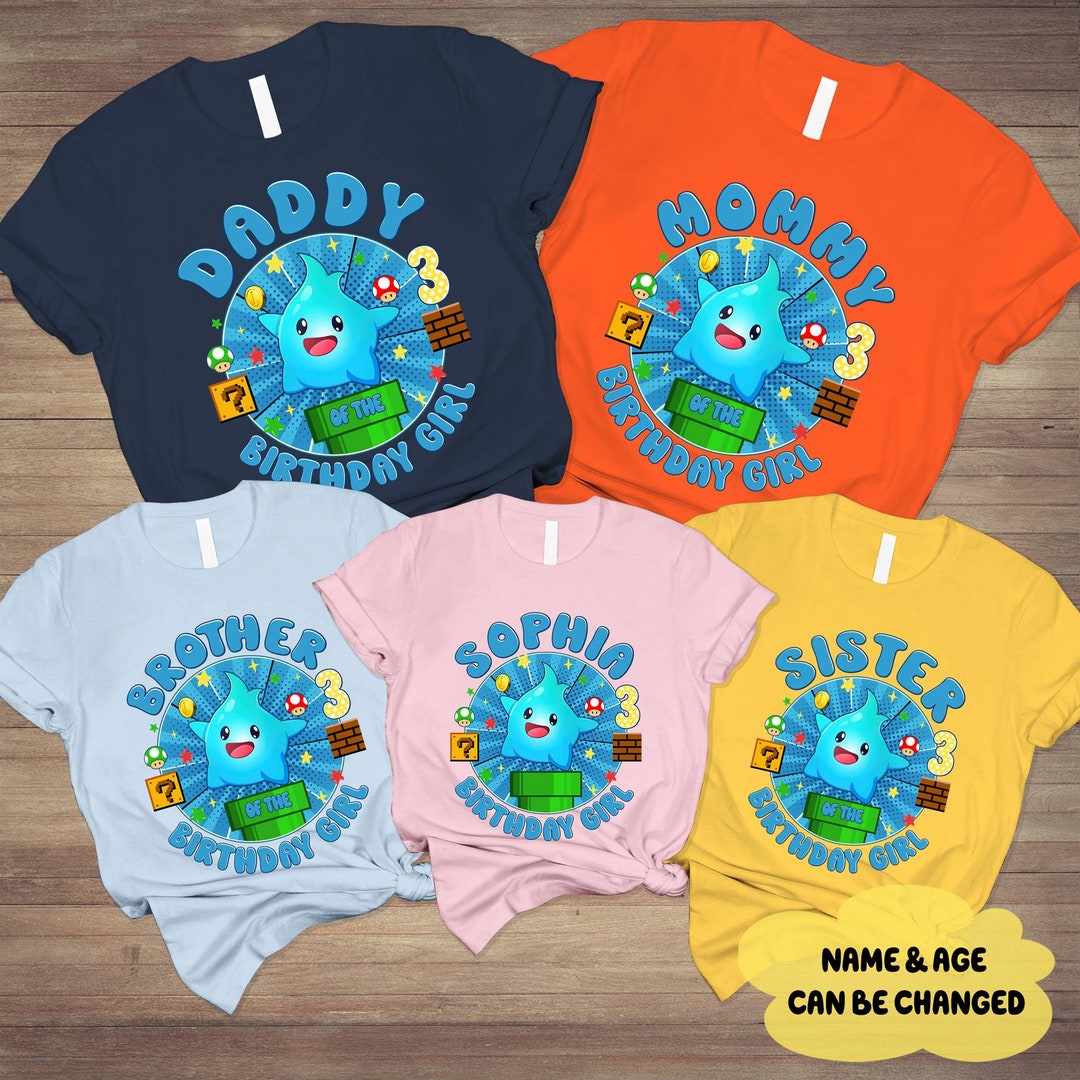 Personalized Super Mario Lumalee Family Birthday Shirt - Etsy