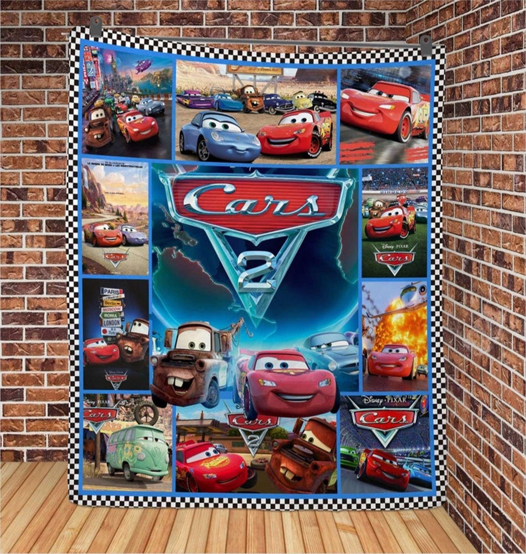 Cars Movies Blanket Lightning Mcqueen Blanket Cars Blanket - Etsy