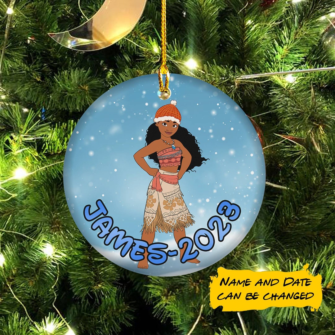 Personalization Moana Princess Christmas Ornament Moana - Etsy