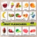 40 Fruits Flash Cards (real Pictures) • Montessori Cards • Flashcards ...