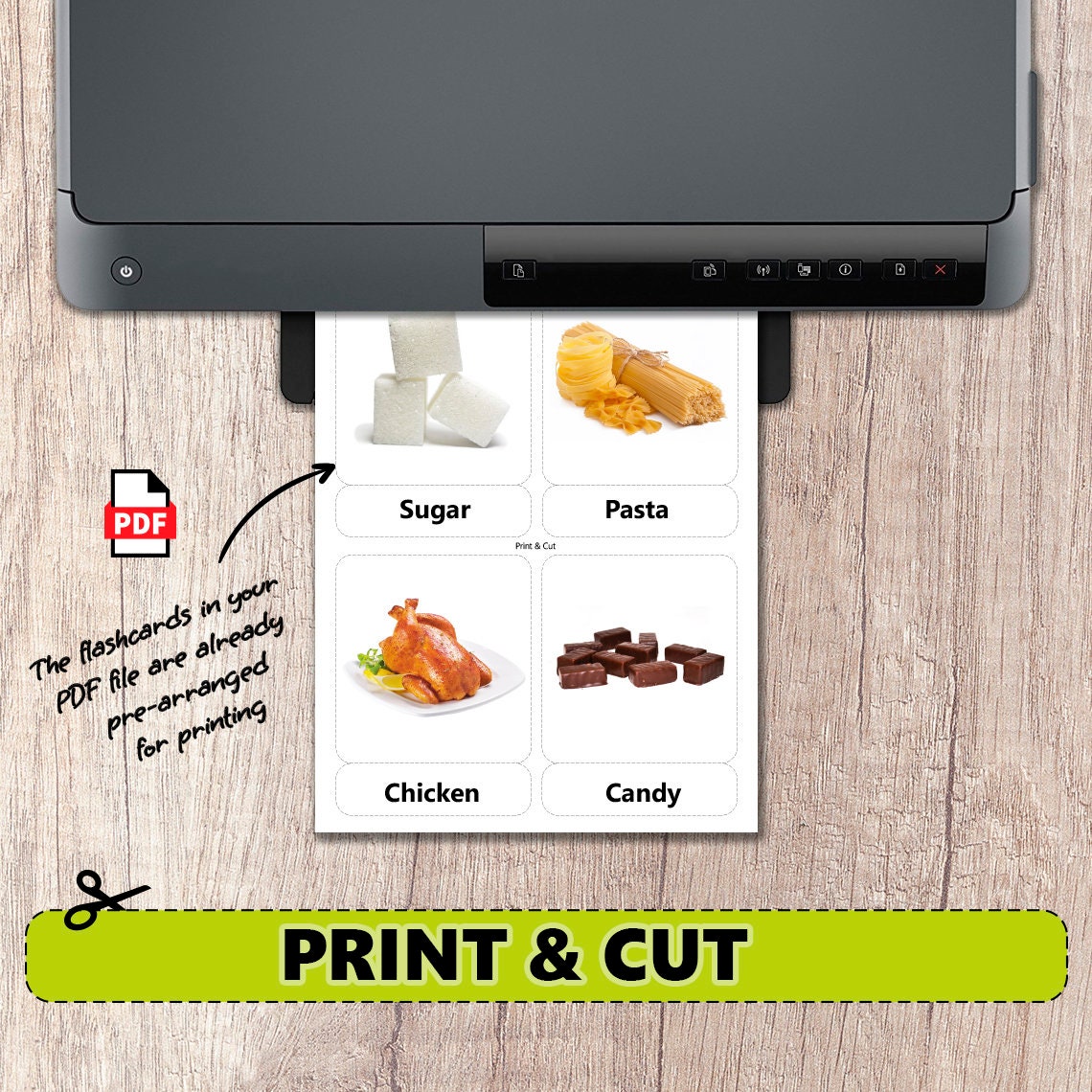 40 Foods Flash Cards (real Pictures) • Montessori Cards • Flashcards ...