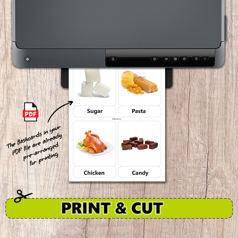 40 Foods Flash Cards (real Pictures) • Montessori Cards • Flashcards ...