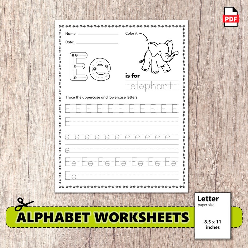 A-Z Alphabet Letter Tracing Worksheets. 26 Coloring Pages - Etsy