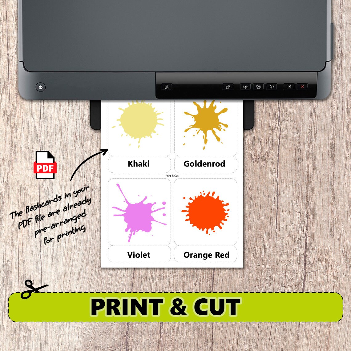 40 Colors Flash Cards • Montessori Cards • Flashcards Nomenclature ...