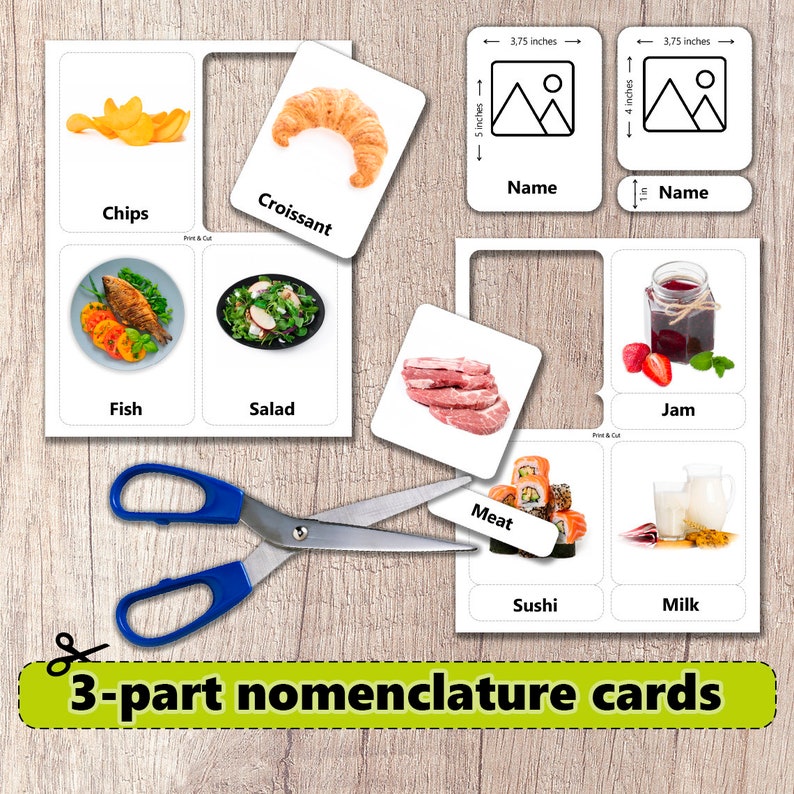 40 Foods Flash Cards (real Pictures) • Montessori Cards • Flashcards ...