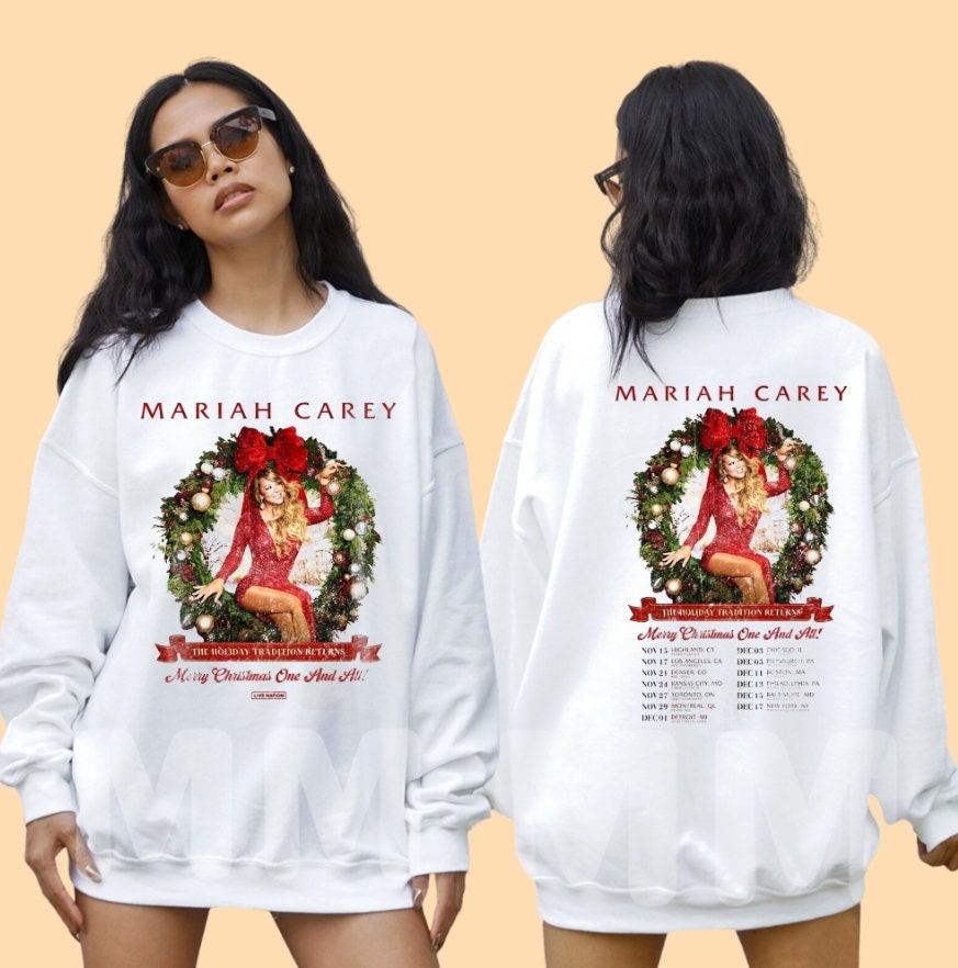 All I Want For Christmas Is Mariah Carey Shirt, Music Xmas Shirt ...