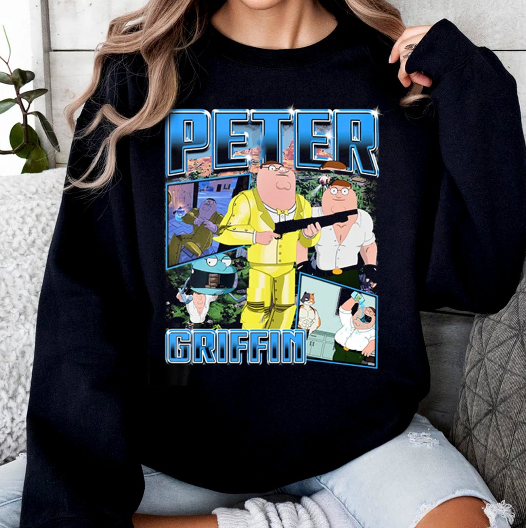 Retro Peter Griffin Family Guy F-nite T Shirt, Gamer Battle Bus Tilted ...