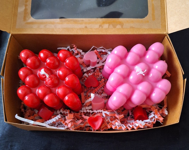 Candle Gift Set, 2 Heart Bubble Candle, Scented Candles - Etsy