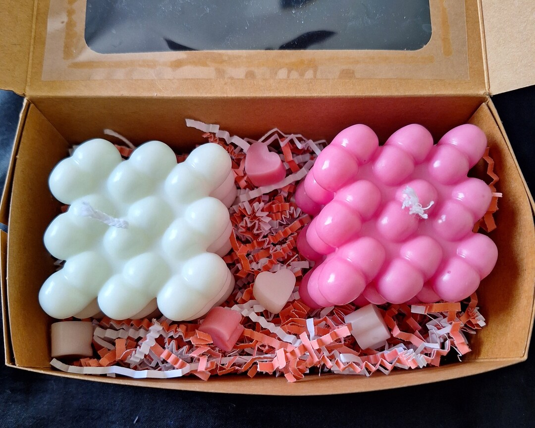 Candle Gift Set, 2 Heart Bubble Candle, Scented Candles - Etsy