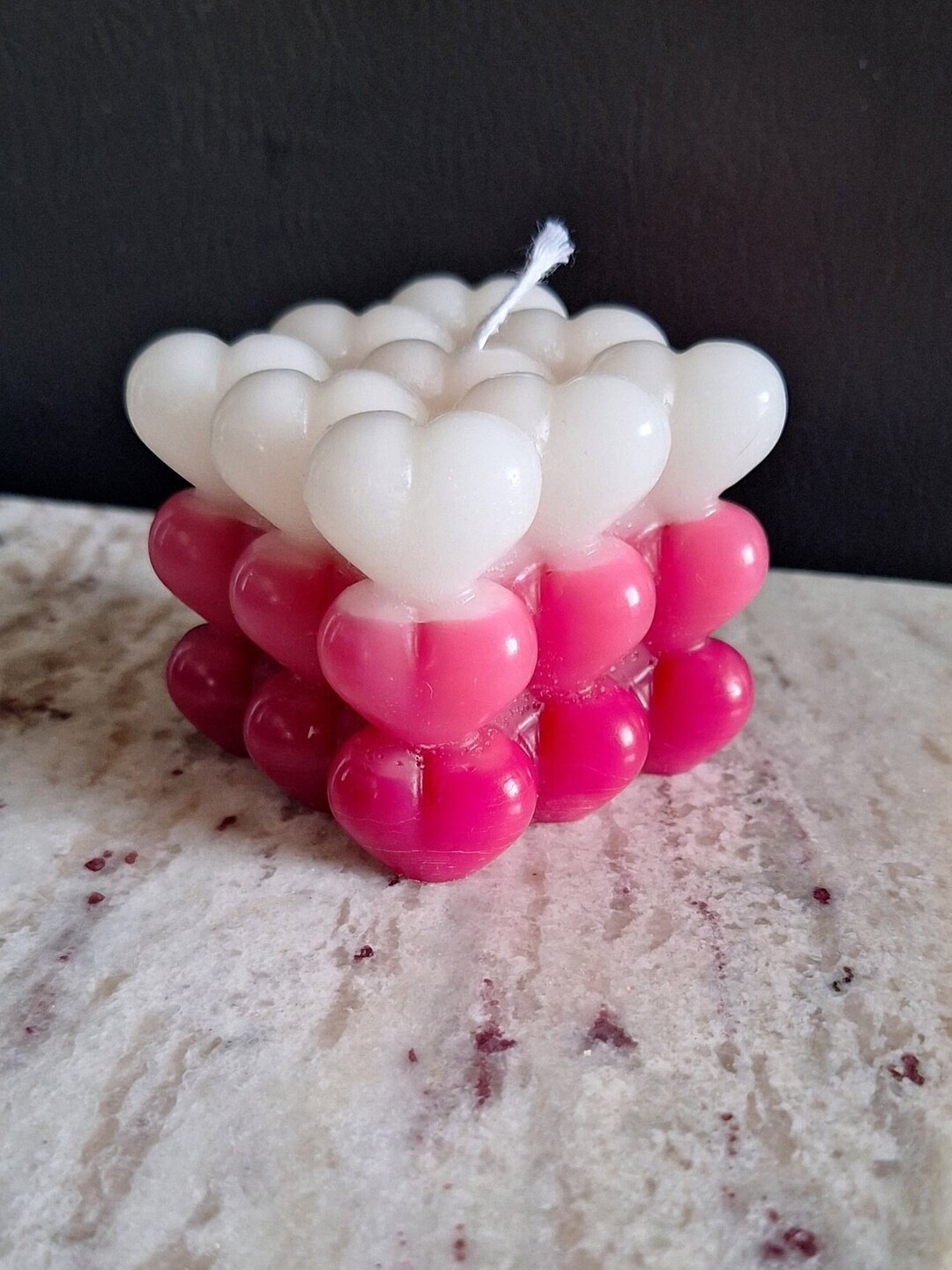 Handmade Gradient Heart Bubble Candle - Etsy