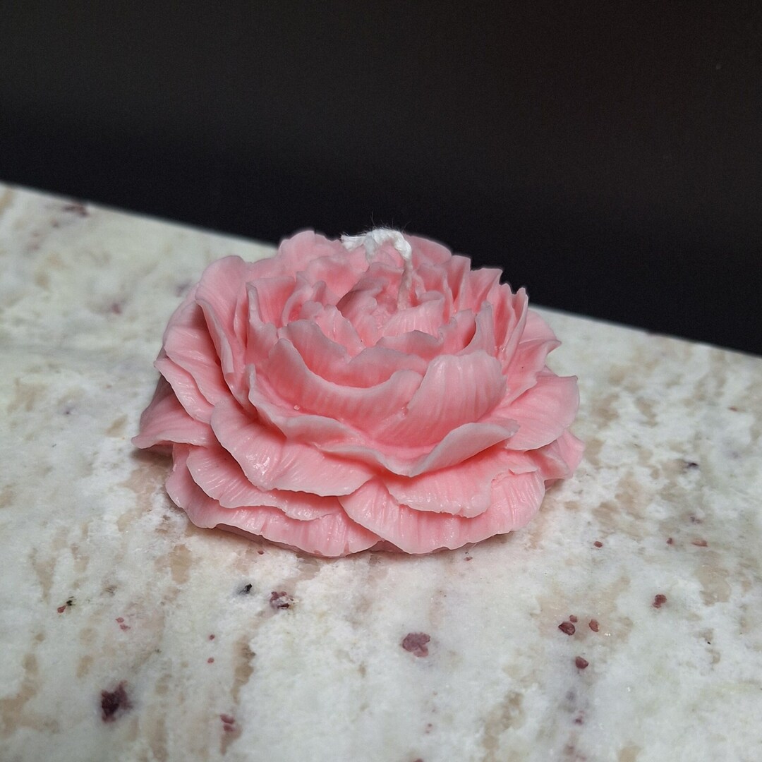 Handmade Custom Scented Large Peony Flower Shaped Flower Candle - Etsy UK